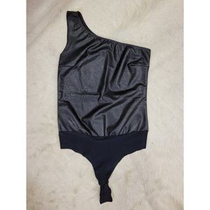 Commando | Tops | Commando Faux Leather Oneshoulder Bodysuit | Poshmark